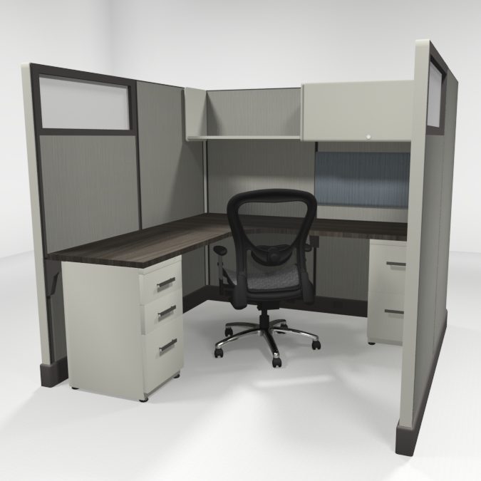 6X6 67" High Fully Loaded - OfficeCubicle.com