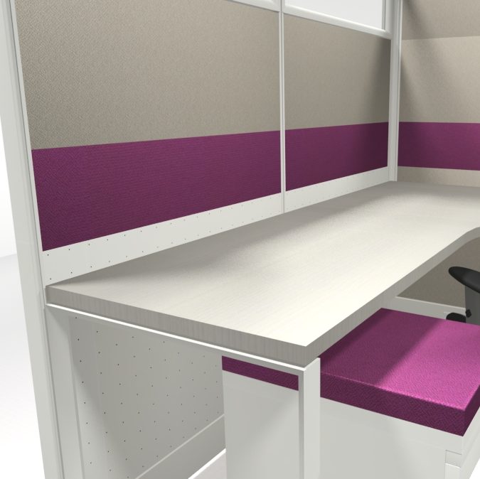 6X6 67" Tiled Cubicles Loaded - OfficeCubicle.com